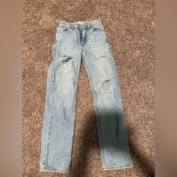 PacSun | Jeans | Pacsun Light Blue Distressed Straight Leg Jeans 9s ...